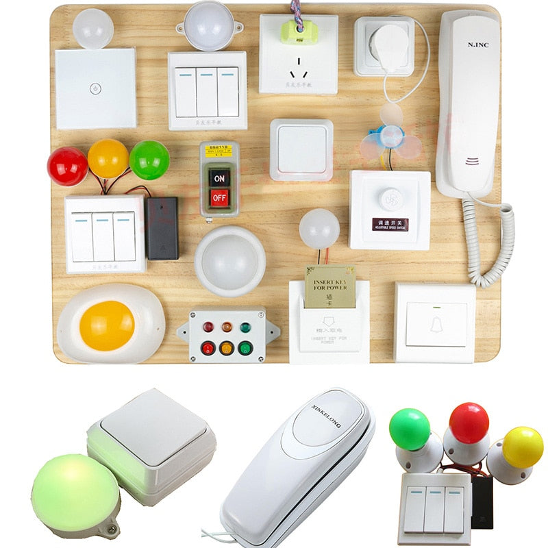 Electrical Socket Busy Board Accessories DIY Toys – Montessori Vision